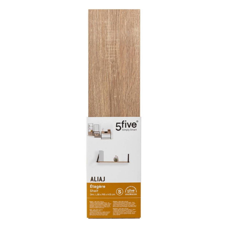 Etagère murale élégante en bois et métal