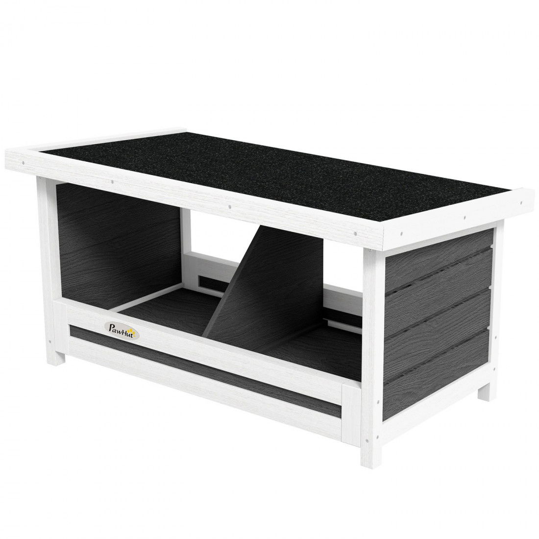 Nistkasten aus Fichte mit Asphaltdach, Grau