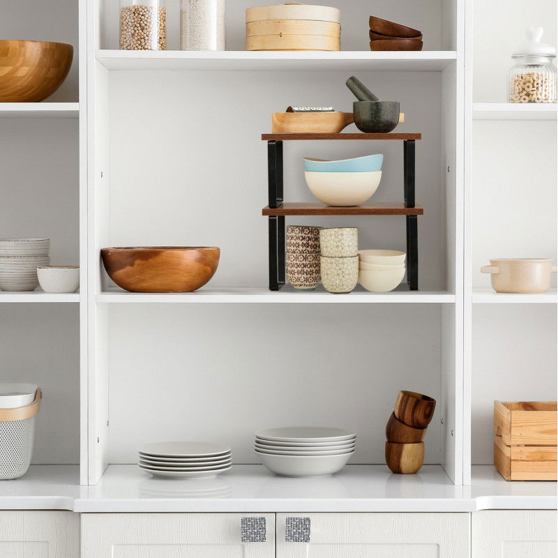 The 2-part table shelf set in industrial style