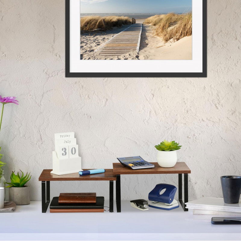 The 2-part table shelf set in industrial style