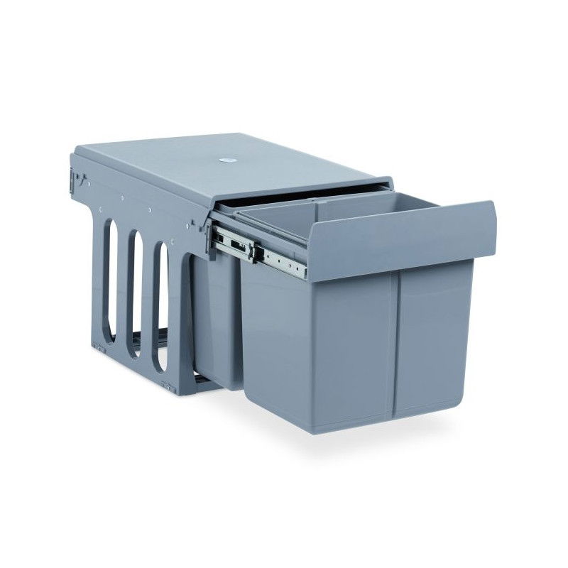 Pull-out source sorting 2 waste bins