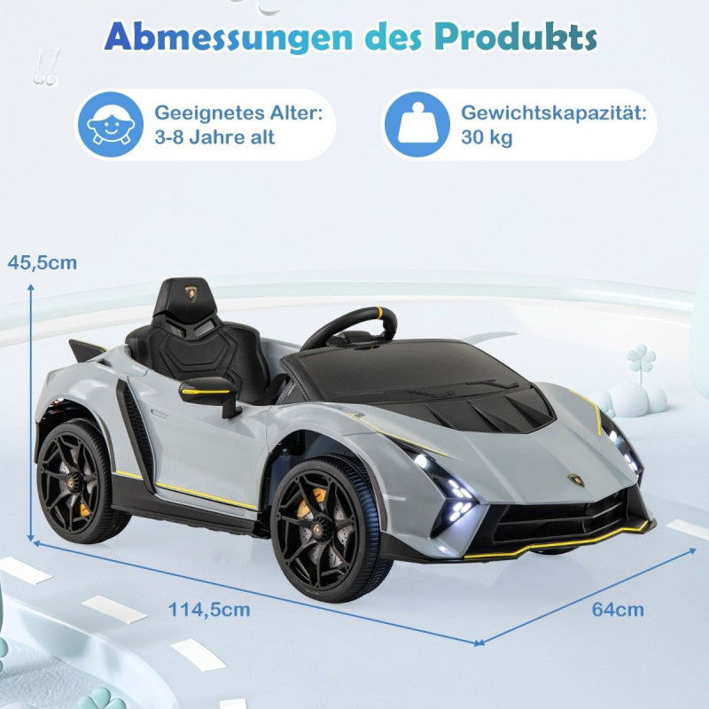 Kinder Elektroauto Lamborghini mit Fernbedienung & LED-Leuchten & Hupe ...